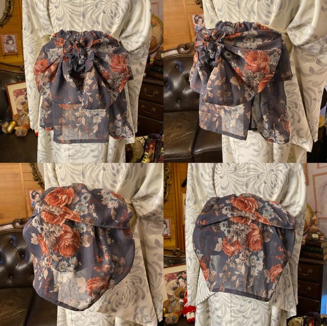 着物 セミロング ワンピース ドレス リメイク 重ね衿 襟 帯 和洋折衷 KWS-11 《みずたま畑のプレミアムお着物セット》 | iichi 日々の暮らしを心地よくするハンドメイドや ...