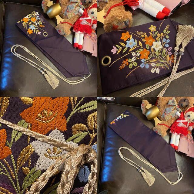 付け下げ着物 リメイク ワンピース ドレス 洗える 化繊 名古屋帯サッシュベルト 和洋折衷 KW-744 | iichi 日々の暮らしを心地よくするハンドメイドやアンティークのマーケットプレイス