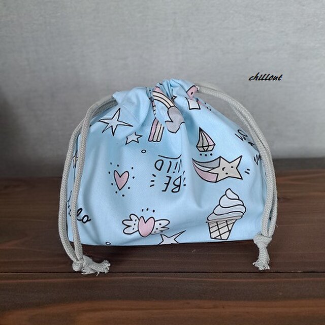 【入園・入学】入園バッグ5点セット：ユニコーン：水色【0790】 | iichi 日々の暮らしを心地よくするハンドメイドやアンティークのマーケットプレイス