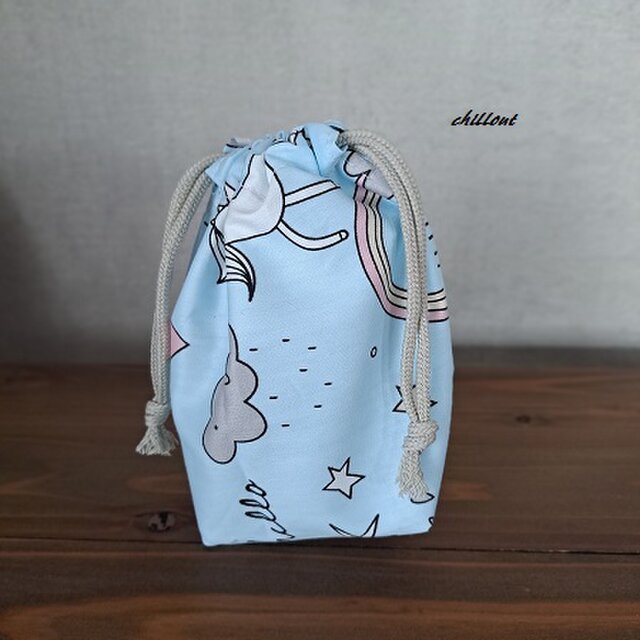 【入園・入学】入園バッグ5点セット：ユニコーン：水色【0790】 | iichi 日々の暮らしを心地よくするハンドメイドやアンティークのマーケットプレイス