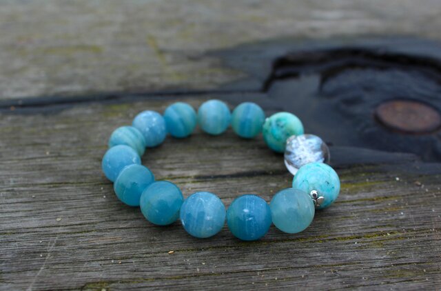 ヘミモルファイト ブルーレアナチュラルアルゼンチーナレムリアンアクアンティンカルサイトAAA レムリア、水のエレメント、癒しの力 | iichi 日々の暮らしを心地よくするハンドメイドや ...