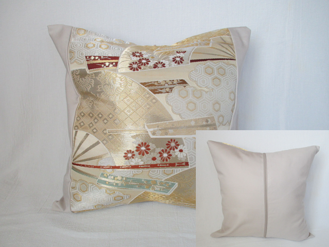 u114 裏付 帯 クッションカバー 座布団カバー ファスナー 40x40cm おしゃれの | iichi 日々の暮らしを心地よくする ...