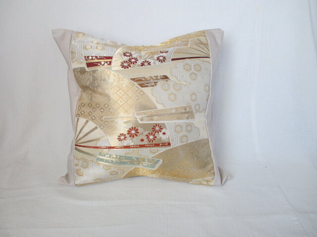 u114 裏付 帯 クッションカバー 座布団カバー ファスナー 40x40cm おしゃれの | iichi 日々の暮らしを心地よくするハンドメイドやアンティークのマーケットプレイス