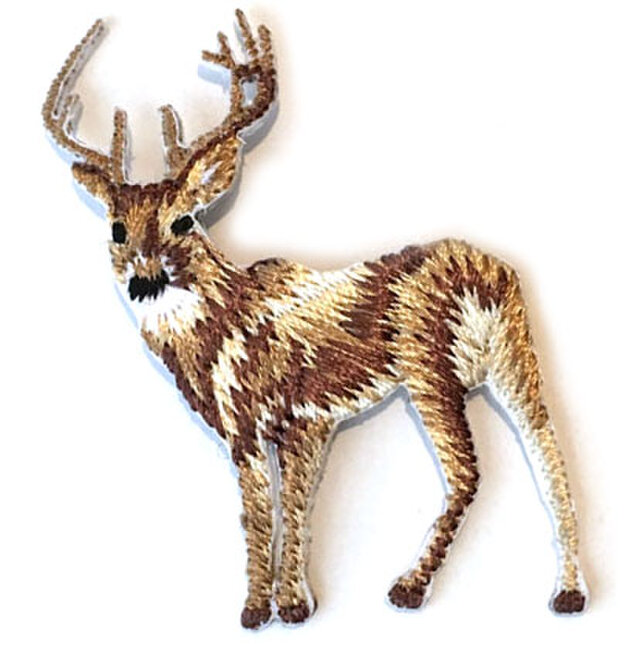 アップリケワッペン アニマル 牡鹿 シカ 左向きL UI かもしか トナカイ アカシカ W-1197 | iichi 日々の暮らしを心地よくするハンドメイドやアンティークのマーケットプレイス