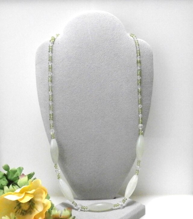 C0087 ニュージェイド使いのネックレス | iichi 日々の暮らしを心地よくするハンドメイドやアンティークのマーケットプレイス