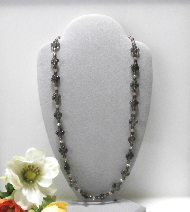 C0089 スモーキークォーツネックレス | iichi 日々の暮らしを心地よくするハンドメイドやアンティークのマーケットプレイス