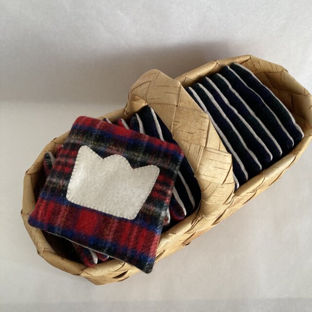 WOOL!mug cup*カップ＆ポットマット*ロイヤルスチュアートフランネル | iichi 日々の暮らしを心地よくするハンドメイドやアンティークのマーケットプレイス