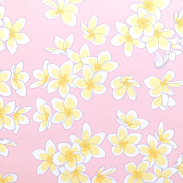 プルメリア デザインペーパー A4 | iichi 日々の暮らしを心地よくするハンドメイドやアンティークのマーケットプレイス