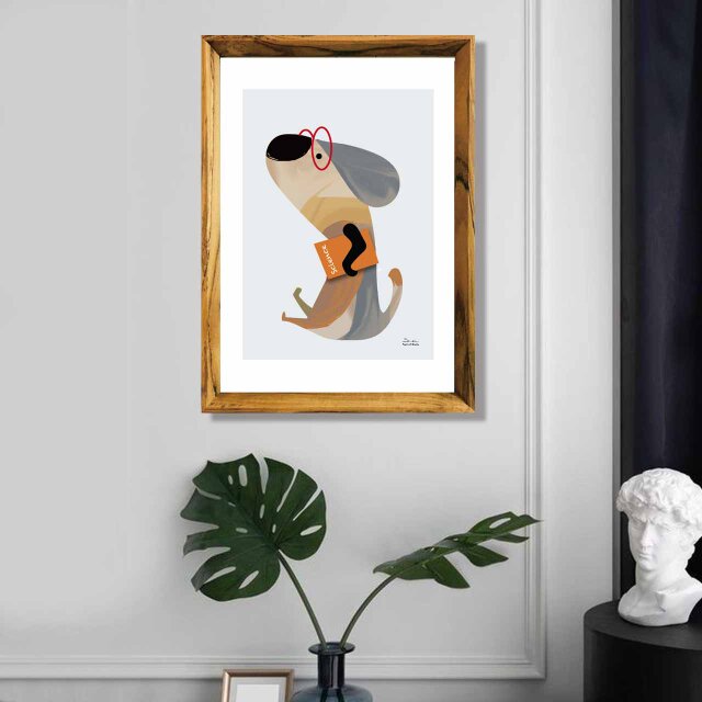 インテリ 犬 イラスト 個性見つかるseiのアート ポスター A3 アートポスター アート 3279 | iichi 日々の暮らしを心地よくするハンドメイドやアンティークのマーケットプレイス