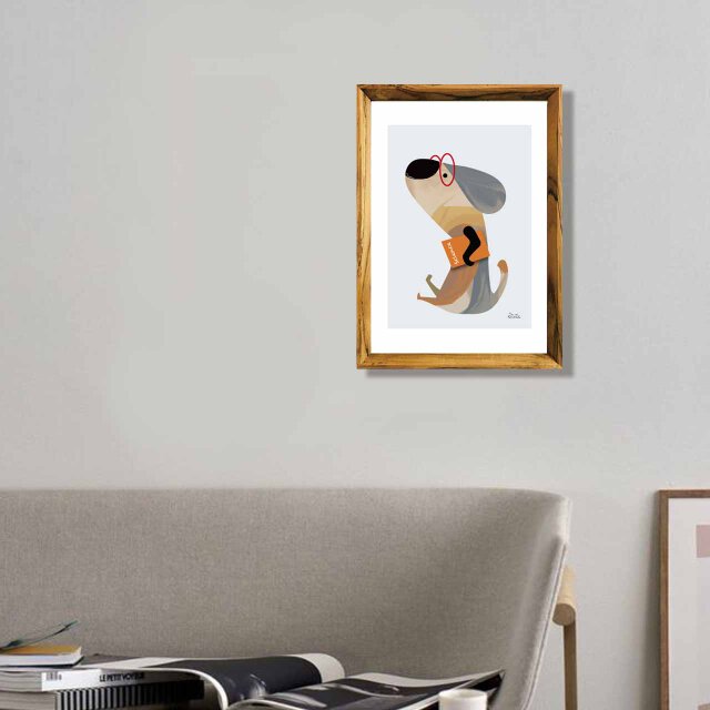 インテリ 犬 イラスト 個性見つかるseiのアート ポスター A3 アートポスター アート 3279 | iichi 日々の暮らしを心地よくするハンドメイドやアンティークのマーケットプレイス