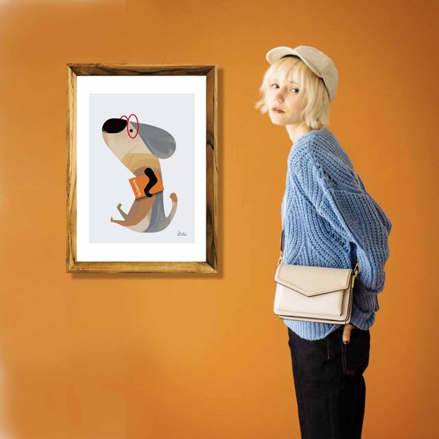 インテリ 犬 イラスト 個性見つかるseiのアート ポスター A3 アートポスター アート 3279 | iichi 日々の暮らしを心地よくするハンドメイドやアンティークのマーケットプレイス