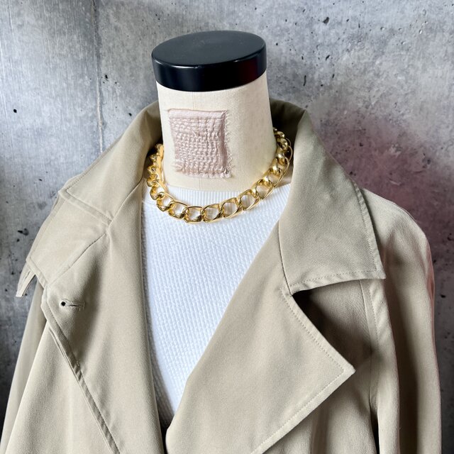 N266-ヴィンテージネックレス・U.S.A. 1980s Gold Tone Toggle Chunky Chain | iichi 日々の暮らしを心地よくするハンドメイドやアンティークの ...