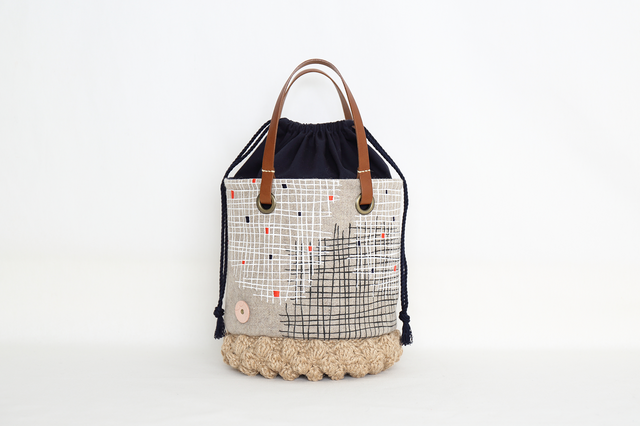 メルトンウールバスケトート "gauze_bg" | iichi 日々の暮らしを心地よくするハンドメイドやアンティークのマーケットプレイス