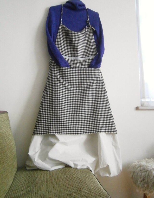 格子柄×RayonLinen tablier | iichi 日々の暮らしを心地よくするハンドメイドやアンティークのマーケットプレイス