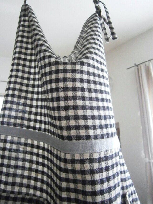 格子柄×RayonLinen tablier | iichi 日々の暮らしを心地よくするハンドメイドやアンティークのマーケットプレイス
