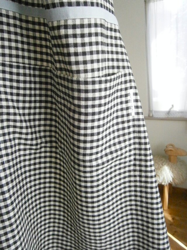 格子柄×RayonLinen tablier | iichi 日々の暮らしを心地よくするハンドメイドやアンティークのマーケットプレイス