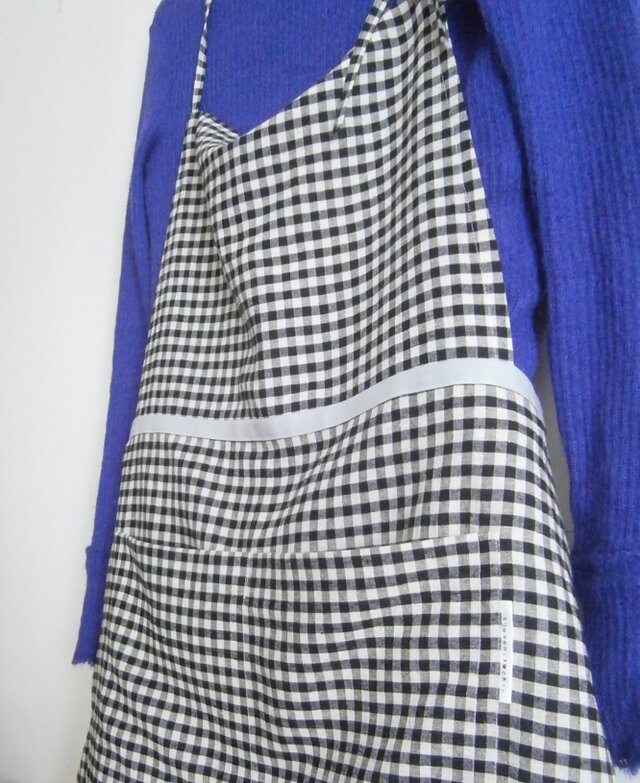 格子柄×RayonLinen tablier | iichi 日々の暮らしを心地よくするハンドメイドやアンティークのマーケットプレイス