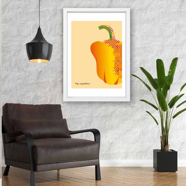 ポップベジタブル 野菜 送料無料 個性のseiサイト イラスト アート ポスター アートポスター A3 2686 | iichi 日々の暮らしを心地よくするハンドメイドやアンティークの ...