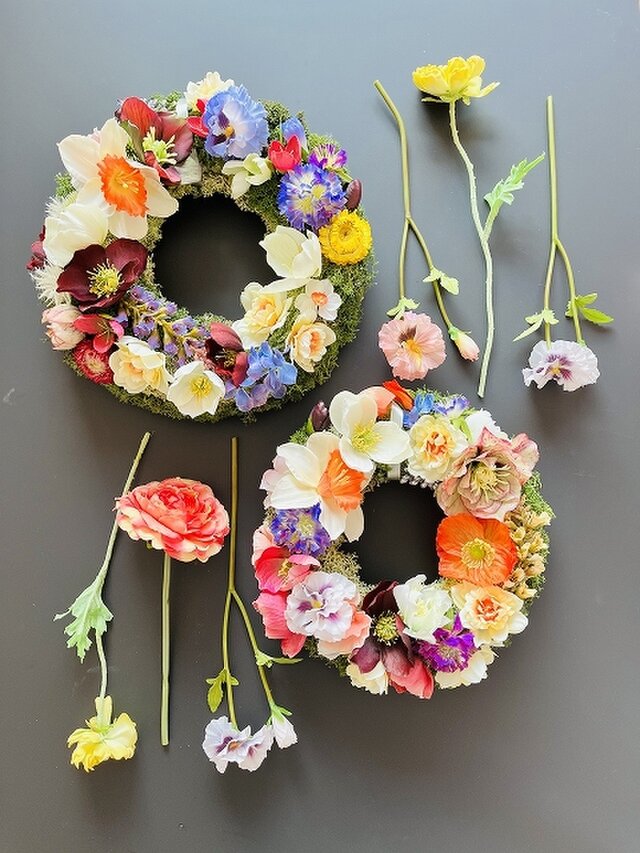 【oh flowers / オーフラワーズ】 フラワーリース М | iichi 日々の暮らしを心地よくするハンドメイドやアンティークのマーケットプレイス
