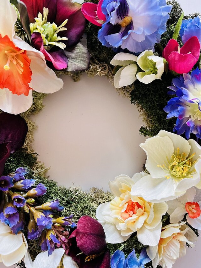 【oh flowers / オーフラワーズ】 フラワーリース М | iichi 日々の暮らしを心地よくするハンドメイドやアンティークのマーケットプレイス