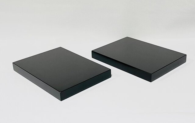 オーディオボード 24cm×17cm×2.4cm 黒単色 2枚セット | iichi 日々の暮らしを心地よくするハンドメイドやアンティークのマーケットプレイス