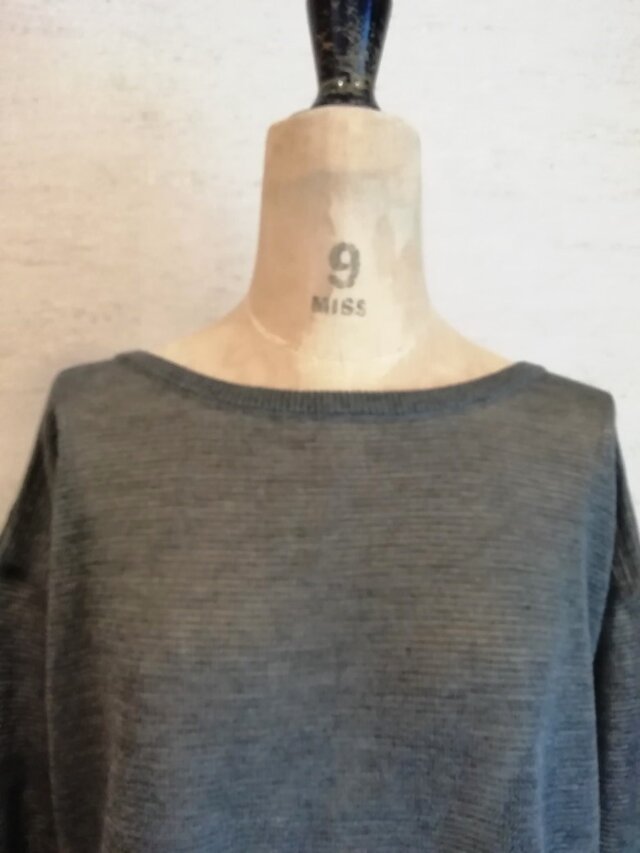 【特別提供品】リネンが快適♡前後2WAYプルオーバー（01086）チャコール | iichi 日々の暮らしを心地よくするハンドメイドやアンティークのマーケットプレイス