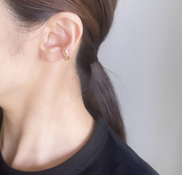 silver925×14kgf diagonal イヤーカフ 2点セット | iichi 日々の暮らしを心地よくするハンドメイドやアンティークのマーケットプレイス