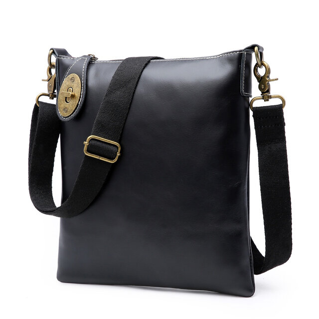 Y28 人気新品 ハンドメイド 高級牛革 ショルダーバッグ メンズ ブラック色 | iichi 日々の暮らしを心地よくするハンドメイドやアンティークのマーケットプレイス