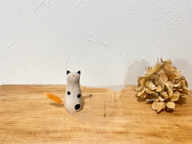 ネコのしっぽ M 一輪挿し ドライフラワー | iichi 日々の暮らしを心地よくするハンドメイドやアンティークのマーケットプレイス