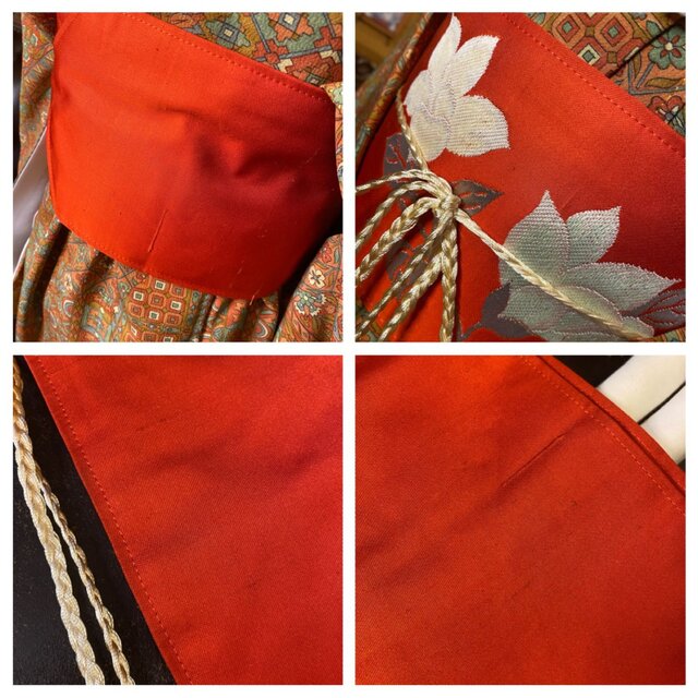 着物 リメイク ミニミディワンピース ドレス 洗える 化繊 名古屋帯サッシュベルト 和洋折衷 レトロ 古着 KW-880 | iichi 日々の暮らしを心地よくするハンドメイドやアンティークの ...