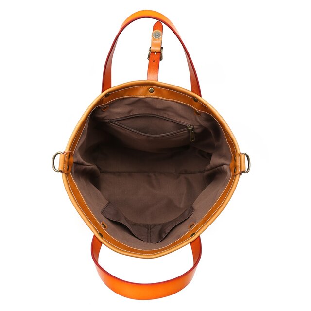 D02 ハンドメイド! 大容量 上質ヌメ革のレザートートバッグ! 牛床革 栃木レザー 2WAY ショルダーバッグ キャメル | iichi 日々の暮らしを心地よくするハンドメイドやアンティーク ...