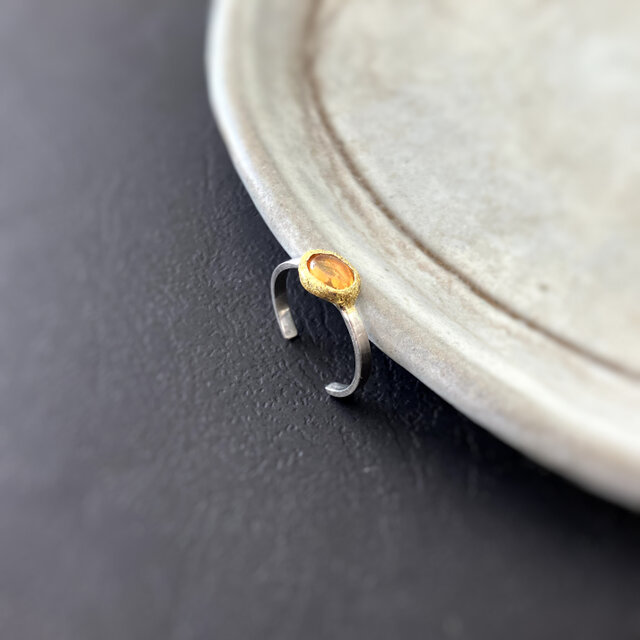 シトリン [vermeil*sv] ring | iichi 日々の暮らしを心地よくするハンドメイドやアンティークのマーケットプレイス