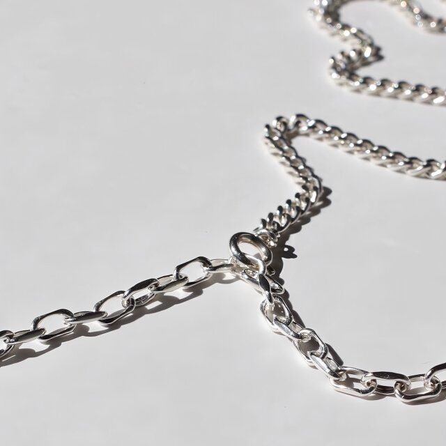Three type chain necklace / SV925 | iichi 日々の暮らしを心地よくするハンドメイドやアンティークのマーケットプレイス
