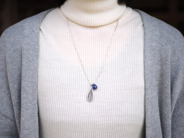 -Karensilver・Tanzanite- long pendant | iichi 日々の暮らしを心地よくするハンドメイドやアンティークのマーケットプレイス