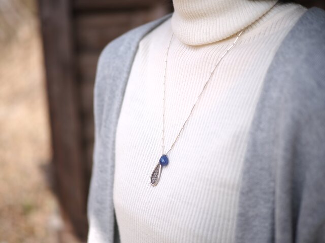 -Karensilver・Tanzanite- long pendant | iichi 日々の暮らしを心地よくするハンドメイドやアンティークのマーケットプレイス