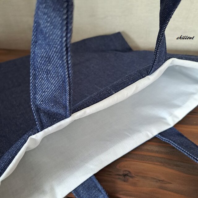 【デニム】レッスンバッグ：インディゴ【0823】 | iichi 日々の暮らしを心地よくするハンドメイドやアンティークのマーケットプレイス