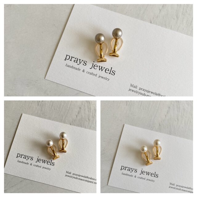 日本製SVソフトタッチクリップジュエリーイヤリング クリスタルパール6mm | iichi 日々の暮らしを心地よくするハンドメイドやアンティークのマーケットプレイス