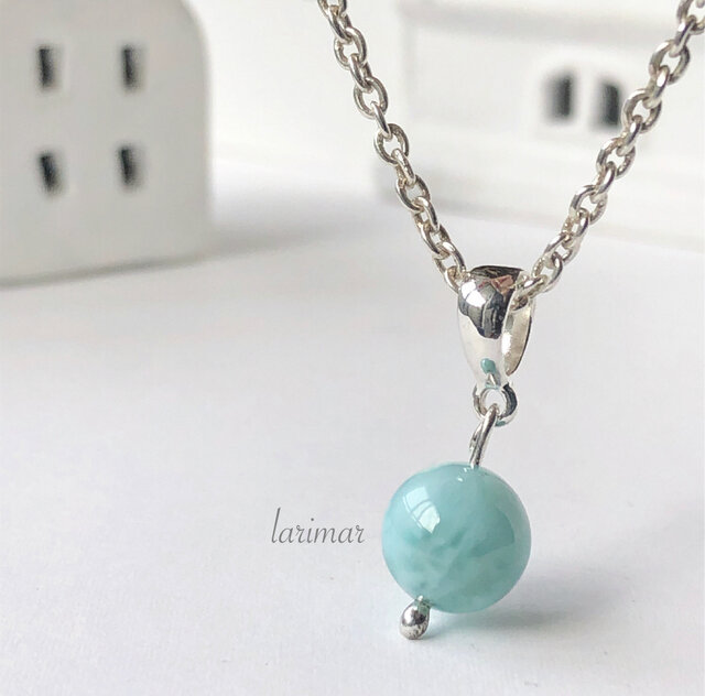 数量限定♡純銀sv1000 ︎ラリマー8㎜玉ペンダントトップ | iichi 日々の暮らしを心地よくするハンドメイドやアンティークのマーケットプレイス