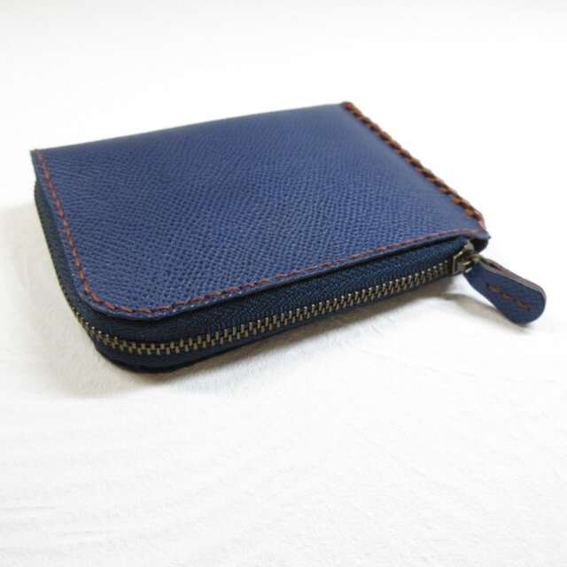 《牛革》L字ファスナー・コインケース・マイクロシュリンクレザー・0472 | iichi 日々の暮らしを心地よくするハンドメイドやアンティークのマーケットプレイス