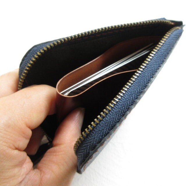 《牛革》L字ファスナー・コインケース・マイクロシュリンクレザー・0472 | iichi 日々の暮らしを心地よくするハンドメイドやアンティークのマーケットプレイス