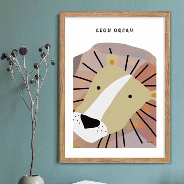 Lion Dream 送料無料 個性のseiサイト イラスト アート ポスター アートポスター A3 sei検索 3299 | iichi 日々の暮らしを心地よくするハンドメイドやアンティーク ...