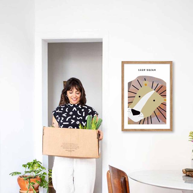 Lion Dream 送料無料 個性のseiサイト イラスト アート ポスター アートポスター A3 sei検索 3299 | iichi 日々の暮らしを心地よくするハンドメイドやアンティーク ...