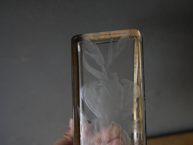 SAINTYVES PARIS 純銀フレーム ガラスアートのトレイ フランスアンティーク アンティークのある生活 | iichi 日々の暮らしを心地よくするハンドメイドやアンティークの ...