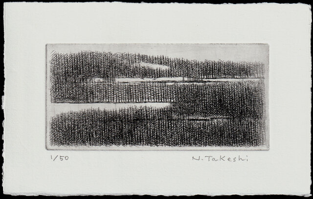 冬の樹林・2025A/銅版画（作品のみ） | iichi 日々の暮らしを心地よくするハンドメイドやアンティークのマーケットプレイス