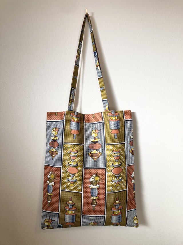 Tote bag L -brick- | iichi 日々の暮らしを心地よくするハンドメイドやアンティークのマーケットプレイス