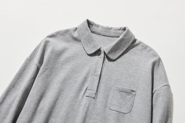 春と夏にぴったり！ ラフで動きやすいポロカラーワンピース コットン100％ ライトグレー 250303-1 | iichi 日々の暮らしを心地よくするハンドメイドやアンティークのマーケットプレイス