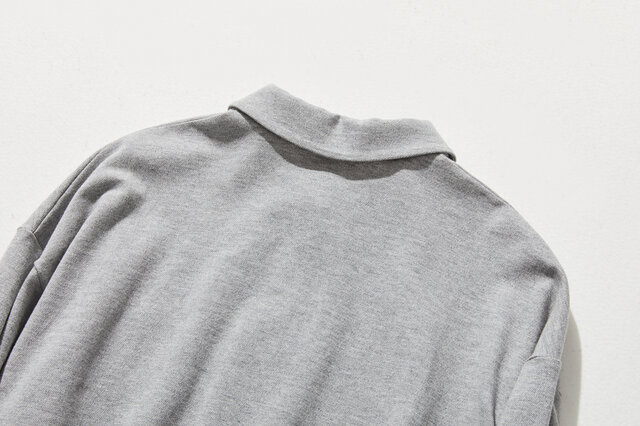 春と夏にぴったり！ ラフで動きやすいポロカラーワンピース コットン100％ ライトグレー 250303-1 | iichi 日々の暮らしを心地よくするハンドメイドやアンティークのマーケットプレイス