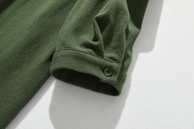 春と夏にぴったり！ ラフで動きやすいポロカラーワンピース グリーン 250303-2 | iichi 日々の暮らしを心地よくするハンドメイドやアンティークのマーケットプレイス