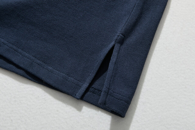 春と夏にぴったり！ ラフで動きやすいポロカラーワンピース 紺色 250303-3 | iichi 日々の暮らしを心地よくするハンドメイドやアンティークのマーケットプレイス