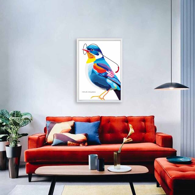 主張する鳥 送料無料 A3 お部屋たのしいseiのアート イラスト ポスター アートポスター アート/sei検索 2977 | iichi 日々の暮らしを心地よくするハンドメイドやアンティーク ...